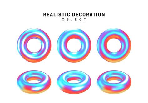 Définir Le Tore Donut Formes Géométriques Réalistes Avec Dégradé De