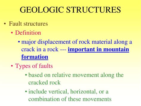 PPT GEOLOGIC STRUCTURES PowerPoint Presentation Free Download ID