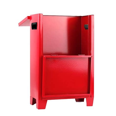 Iso9001 Compliant Red Steel Fire Extinguisher Storage Box Global Safety