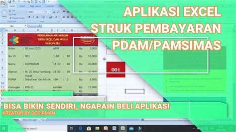 Membuat Aplikasi Pembayaran Air Dengan Excel