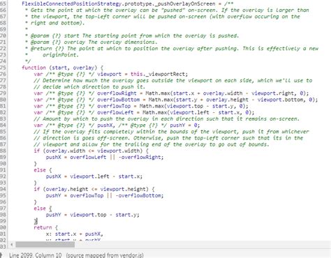 FlexibleConnectonPositionStrategy PushOverlayOnScreen Doesn T Take Position Fixed Into Account