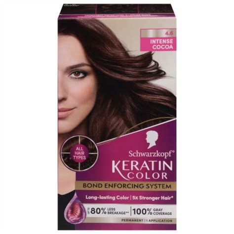Schwarzkopf Keratin Color Up To 100 Gray Coverage At Home 46 Intense