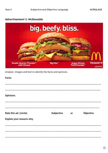 Objective Subjective Language Teaching Resources