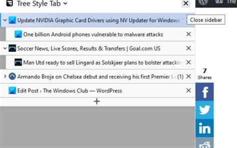 Tree Style Tab Add On For Firefox Lets You Arrange Your Excess Tabs Neatly New4trickcom