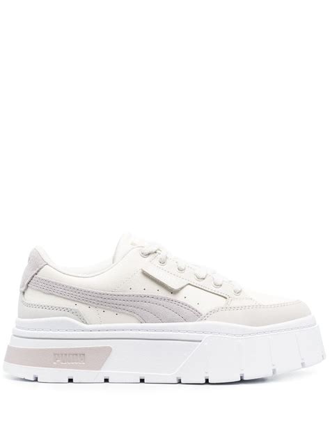 Puma Low Top Platform Sneakers In Nude Modesens