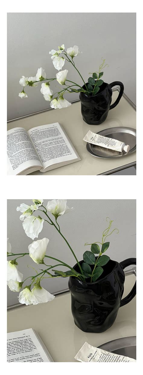 세라믹 손잡이 화병 어글리 꽃병 감도 깊은 취향 셀렉트샵 29cm