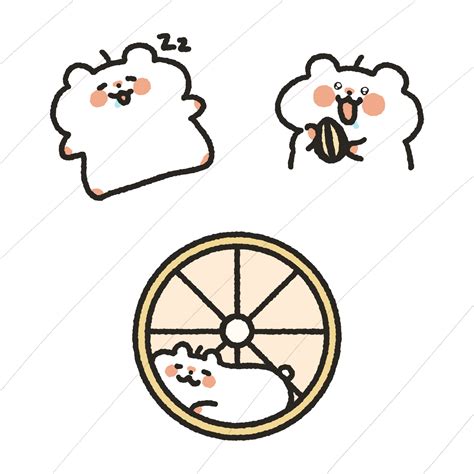 굿노트 아이패드 Png 스티커 햄스터 잠퉁이 에이블리