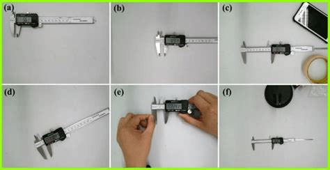 A F Multiple Application Scenarios Of Vernier Calipers Download Scientific Diagram
