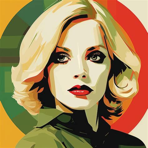 Premium Photo Blonde Pop Art Woman Celebrity Portraits And