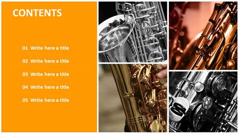 Saxophone PowerPoint Template Free Download