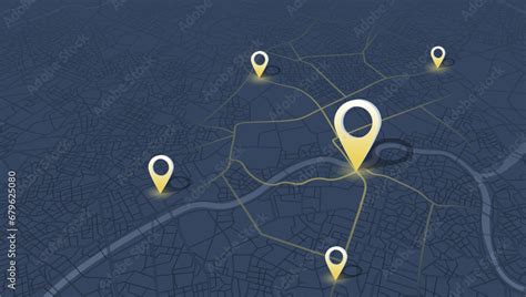 Track Navigation Pins On Isometric Street Maps Navigate Mapping
