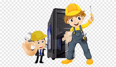 ช่างซ่อมคอมพิวเตอร์การ์ตูนซ่อมบำรุง Network Network Graphics คอมพิวเตอร์ การ์ตูนเคลื่อนไหว