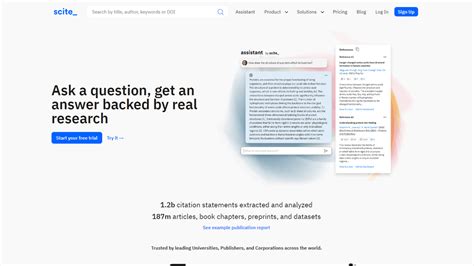 Scite Advanced Ai Citation Analysis Tool