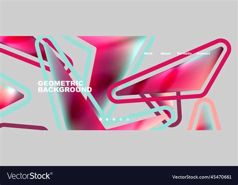 Bright Colorful Triangular Shapes Abstract Vector Image