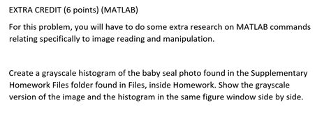 solved extra credit 6 points matlab for this problem