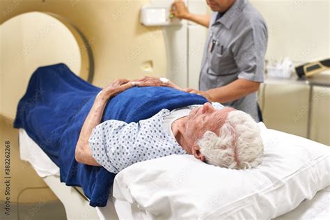 Older Man Going Through A CT Scan Examination Stock Photo Adobe Stock