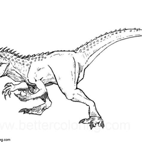 Indoraptor Coloring Pages From Jurassic World Free Printable Coloring