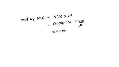 Calculate How Many Grams Of NaCl Are Required To Make ML Of A M NaCl Solution Show Your