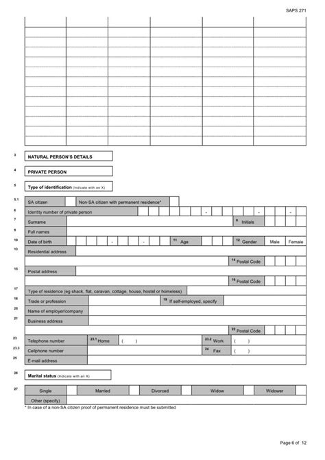 Saps 271 Application Form ≡ Fill Out Printable Pdf Forms Online