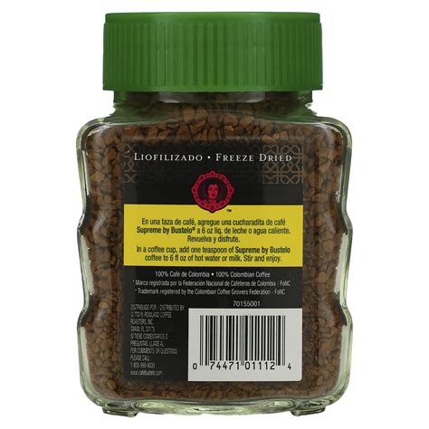 Café Bustelo Supreme By Bustelo Instant Coffee Freeze Dried Decaf 3 52 Oz 100 G