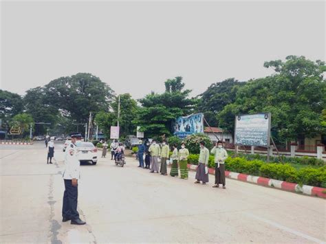 လယ်ဝေးမြို့နယ်အတွင်း Mask Campaign ဆက်လက်ဆောင်ရွက်ကာ ယာဉ်စည်းကမ်း လမ်းစည်းကမ်းလိုက်နာရေး