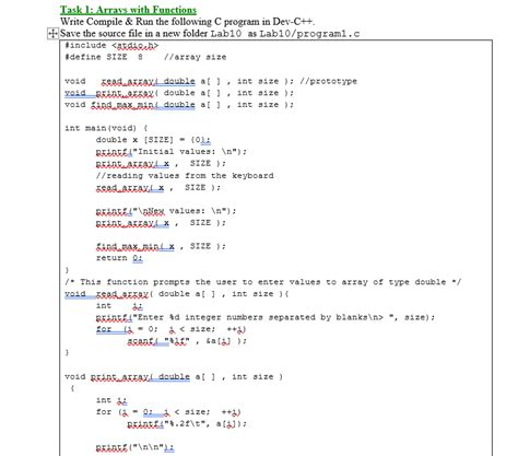 Solved Search Array For Max And Min Void Find Maxmind