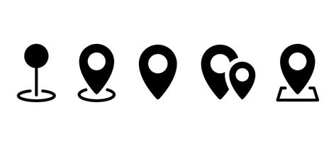 Location Marker Navigation Pin Icon Set Map Marker Address Concept 45856873 Vector Art At