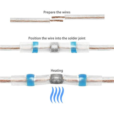 250800820pcs 열 수축 엉덩이 커넥터 솔더 씰 와이어 커넥터 Ip67 방수 절연 전선 수리 터미널 용접 장비 및 소모품