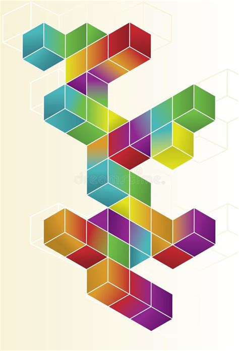 Isometric Gradient Cube Page Design Stock Vector Illustration Of Abstract Three 11695247