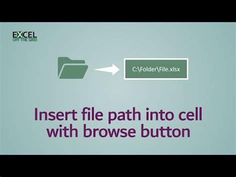 Browse For File Path With VBA Insert Value Into Cell
