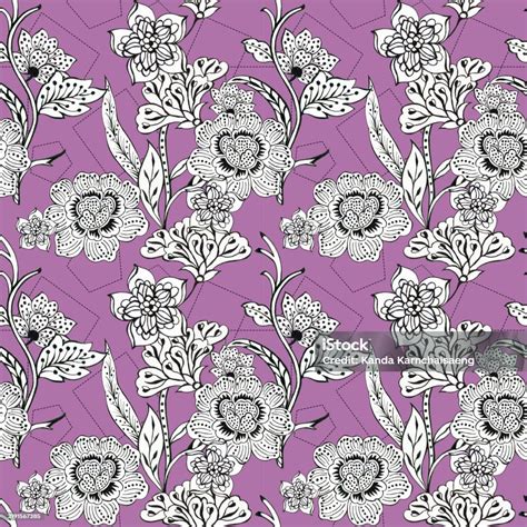 흑인과 백인 윤곽선 완벽 한 패턴 꽃 배경 꽃 벽지 흰색 배경에 식물 그려진 장식 꽃 패턴 가정 장식 패브릭 카펫 포장 카드