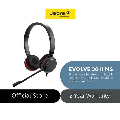 Jabra Evolve Ii Ms Stereo Usb A Or Usb C A Headset Music Headphones Shopee Philippines