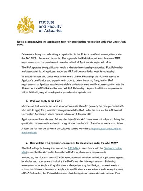 Notes Accompanying The Application Form For Qualification Recognition