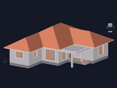 autocad 3d house design