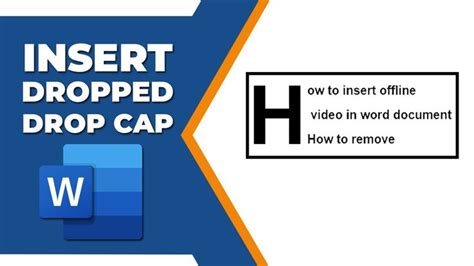 How To Insert A Dropped Drop Cap In Word Words Drop Cap Drop