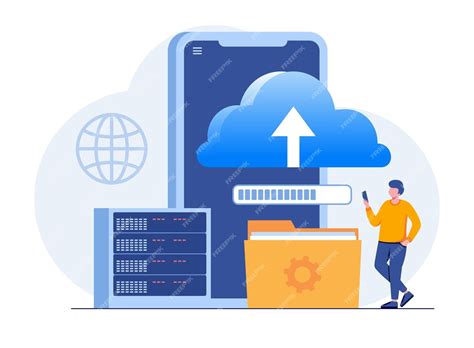 Premium Vector Data Server Web Concept Storage Technology Database