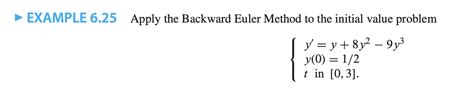 solved problem 2 code two functions for a backward euler