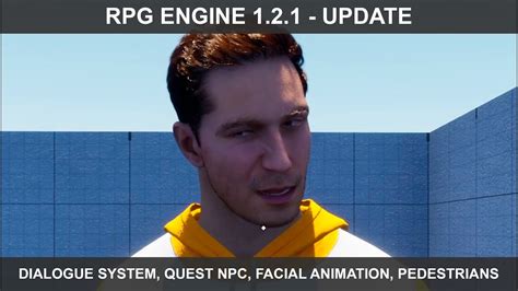 Rpg Engine Update 121 Dialogue System With Facial Animation Quest Npc Pedestrians Youtube