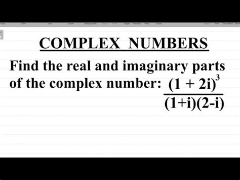 Introduction To Complex Numbers Examples Solutions Videos