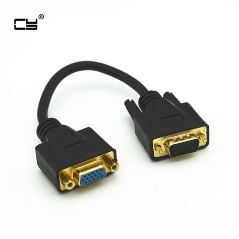 High Premium VGA To VGA Extension Cable Gold Plated VGA Short Cable 20CM Male To Female VGA