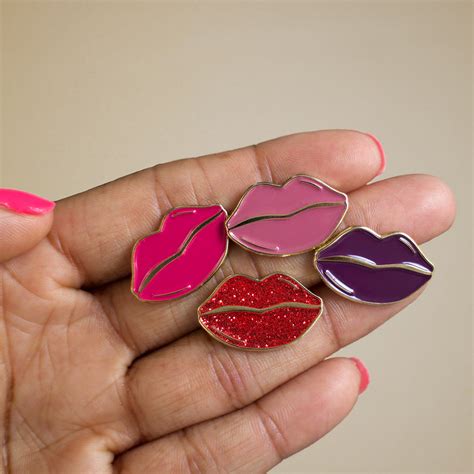 Lips Enamel Pin She Illustrates