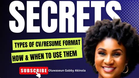 Types Of Cv Resume Format And How To Use Them