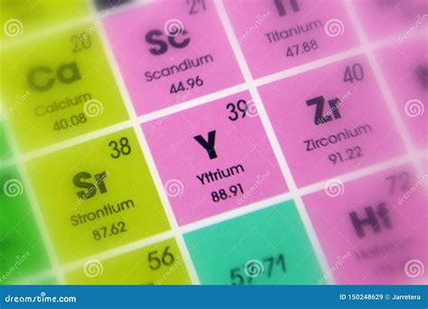 Chemical Element Yttrium Stock Image Image Of Tabular