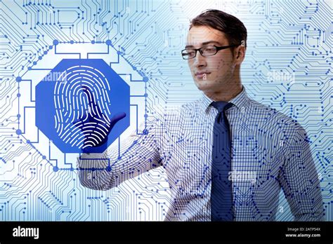 The Biometrics Security Access Concept With Fingerprint Stock Photo Alamy
