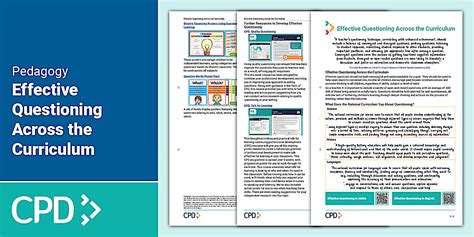 Effective Questioning Across The Curriculum Teacher Made