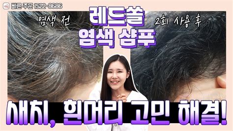 광화문몰에서 몰살까 레드쏠 헤어 컬러체인지 염색샴푸 새치 흰머리 샴푸 2개 블랙브라운 선택가능 단 3회 사용으로