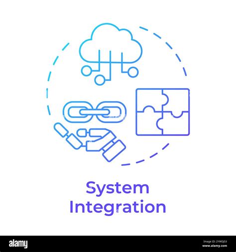 System Integration Blue Gradient Concept Icon Stock Vector Image And Art Alamy