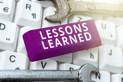Conceptual Display Lessons Learned Business Idea Promote Share And Use