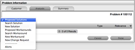 Analysis Tab During Problem Creation