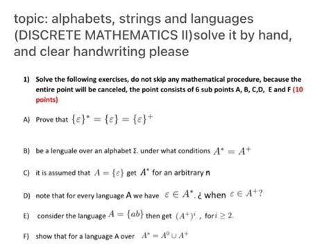 Solved Topic Alphabets Strings And Languages Discrete
